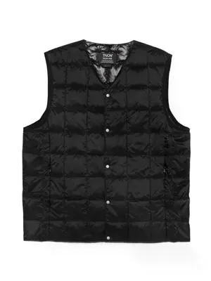 Taion Quilted Button Gilets - Black