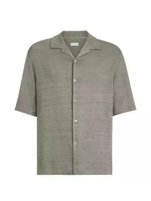 Brunello Cucinelli Camp-collar Short-sleeve Shirt - Green
