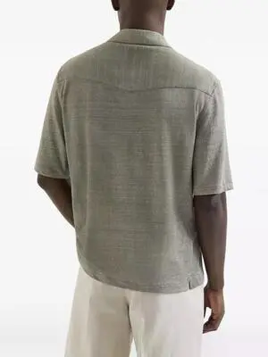 Brunello Cucinelli Camp-collar Short-sleeve Shirt - Green