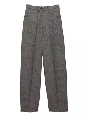 Prada Prince Of Wales Check Trousers - Grey
