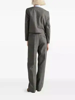 Prada Prince Of Wales Check Trousers - Grey