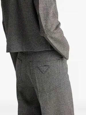 Prada Prince Of Wales Check Trousers - Grey