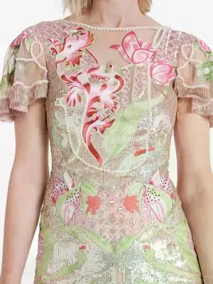 TEMPERLEY LONDON Ostuni Floral-embroidered Sequin Gown