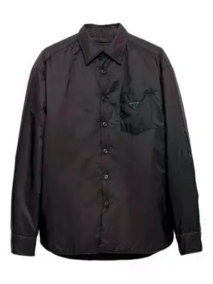 Prada Re-nylon Logo Shirt - Black