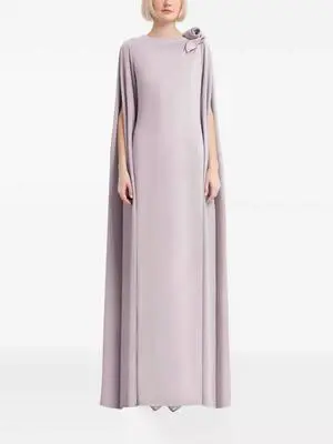 GEMY MAALOUF Rose-detail Maxi Dress - Purple