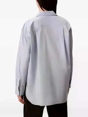 Calvin Klein Chest-pocket Logo-detail Shirt - Blue