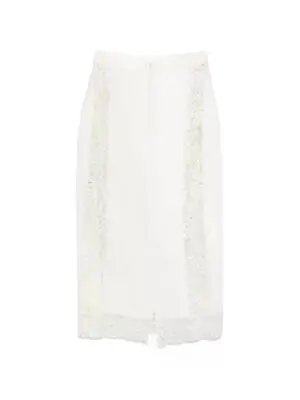 Elie Saab Lace-trimmed Midi Skirt
