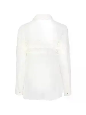 Elie Saab Lace Tie Blouse - White
