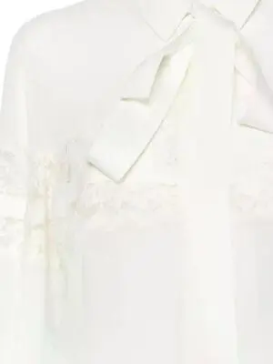 Elie Saab Lace Tie Blouse - White