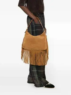 Vanessa Bruno Pm Jess Suede Shoulder Bag - Neutrals
