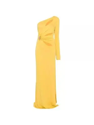 Elisabetta Franchi Cut-out Maxi Dress - Yellow