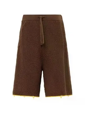 LANEUS Knitted Shorts - Brown