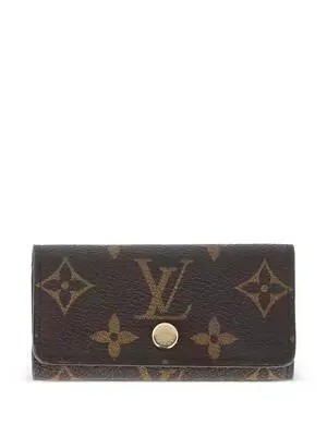 LOUIS VUITTON 4 Key Flap-closure Monogram Canvas Key Holder - Brown