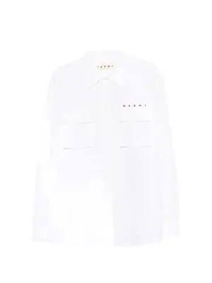 Marni Flap-pocket Logo Shirt - White
