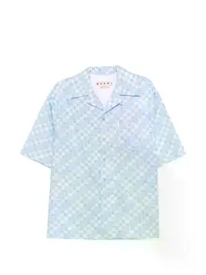 Marni Buttoned Patterned Shirt - Blue
