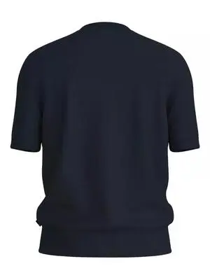 BOSS Short-sleeved Sweater In Merino Wool - Blue