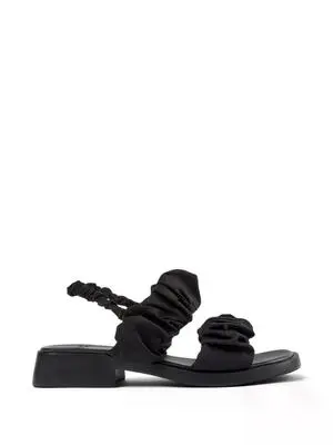 Camper Dana Ruched Sandals - Black