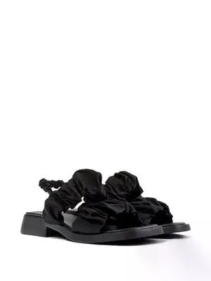 Camper Dana Ruched Sandals - Black