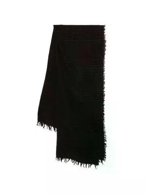 Faliero Sarti Principe Check Fringed Scarf - Brown