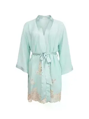 Fleur Du Mal Juliet Lace Robe - Green