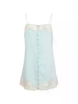 Fleur Du Mal Juliet Lace Slip - Green