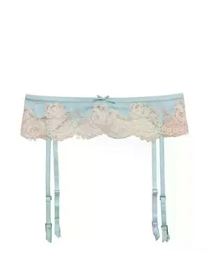 Fleur Du Mal Juliet Lace Garter - Blue