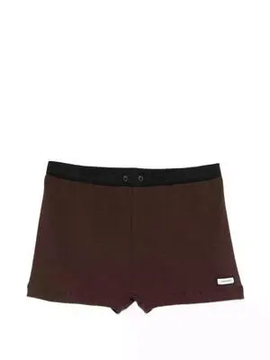 ENTIRE STUDIOS Ribbed-knit Shorts - Brown