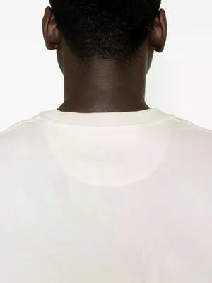 Kenzo Flower-appliqué T-shirt - Neutrals