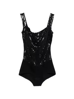 ATU BODY COUTURE Sequin Top - Black