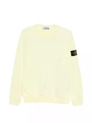 Stone Island Patch Crew-neck Sweatshirt - Yellow