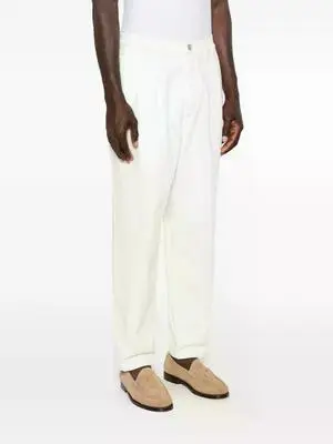 Brunello Cucinelli Garment-dyed Five-pocket Trousers In Lightweight Denim - White