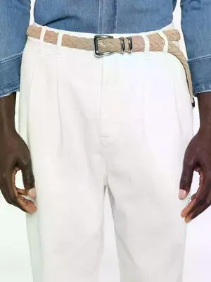 Brunello Cucinelli Garment-dyed Five-pocket Trousers In Lightweight Denim - White