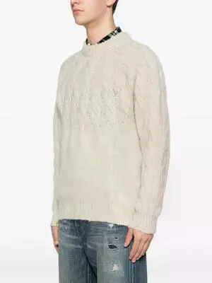Junya Watanabe Cable-knit Crew-neck Sweater