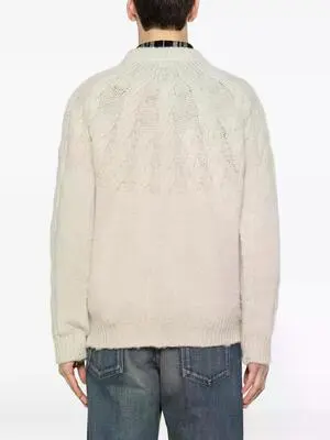 Junya Watanabe Cable-knit Crew-neck Sweater
