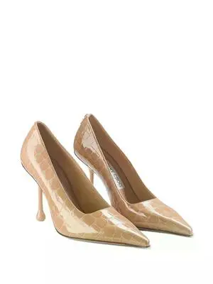 JIMMY CHOO Ixia Crocodile-effect Pumps