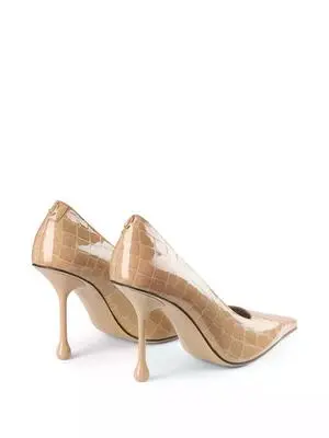 JIMMY CHOO Ixia Crocodile-effect Pumps