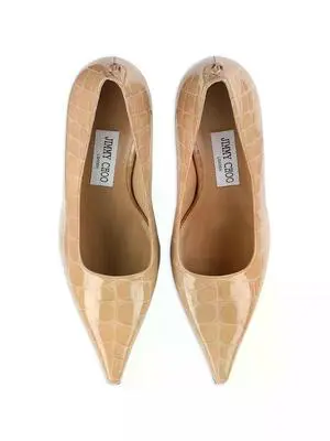 JIMMY CHOO Ixia Crocodile-effect Pumps