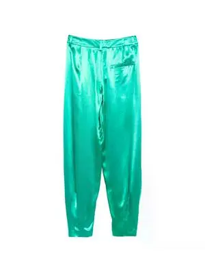 GENNY Pleated Tapered Trousers - Green