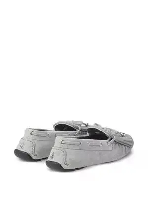 JIMMY CHOO Manon Tassel-detail Loafers - Grey