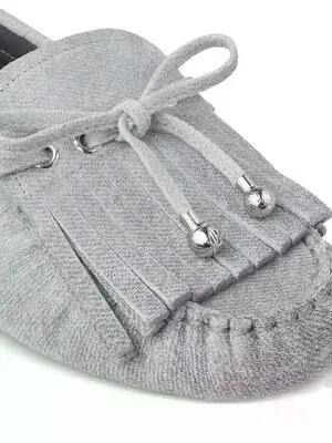 JIMMY CHOO Manon Tassel-detail Loafers - Grey