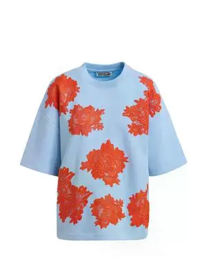 Essentiel Antwerp Floral-pattern T-shirt - Blue