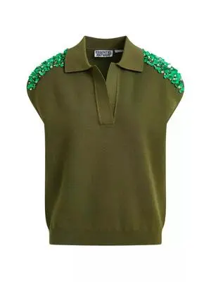 Essentiel Antwerp Beaded Polo Top