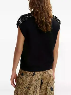 Essentiel Antwerp Sequin Embellished Polo Top