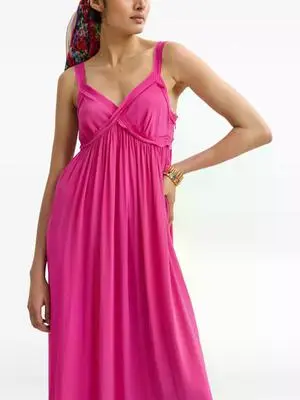 Essentiel Antwerp V-neck Maxi Dress - Pink