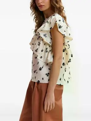 Essentiel Antwerp Floral Ruffled Blouse