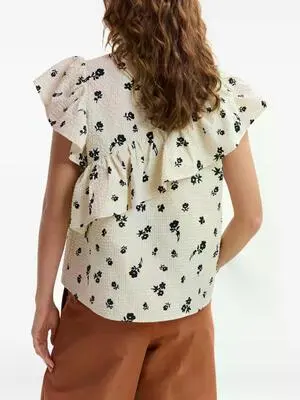 Essentiel Antwerp Floral Ruffled Blouse