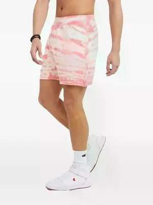 Champion Tie-dye Fleece Track Shorts - Pink