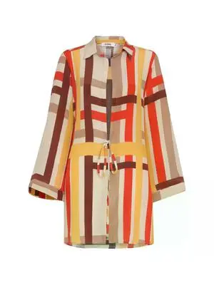 AMIR SLAMA Striped Tie-waist Dress