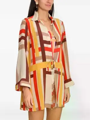 AMIR SLAMA Striped Tie-waist Dress
