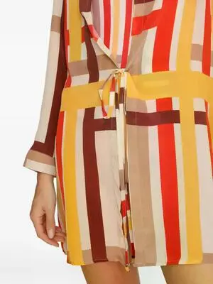 AMIR SLAMA Striped Tie-waist Dress